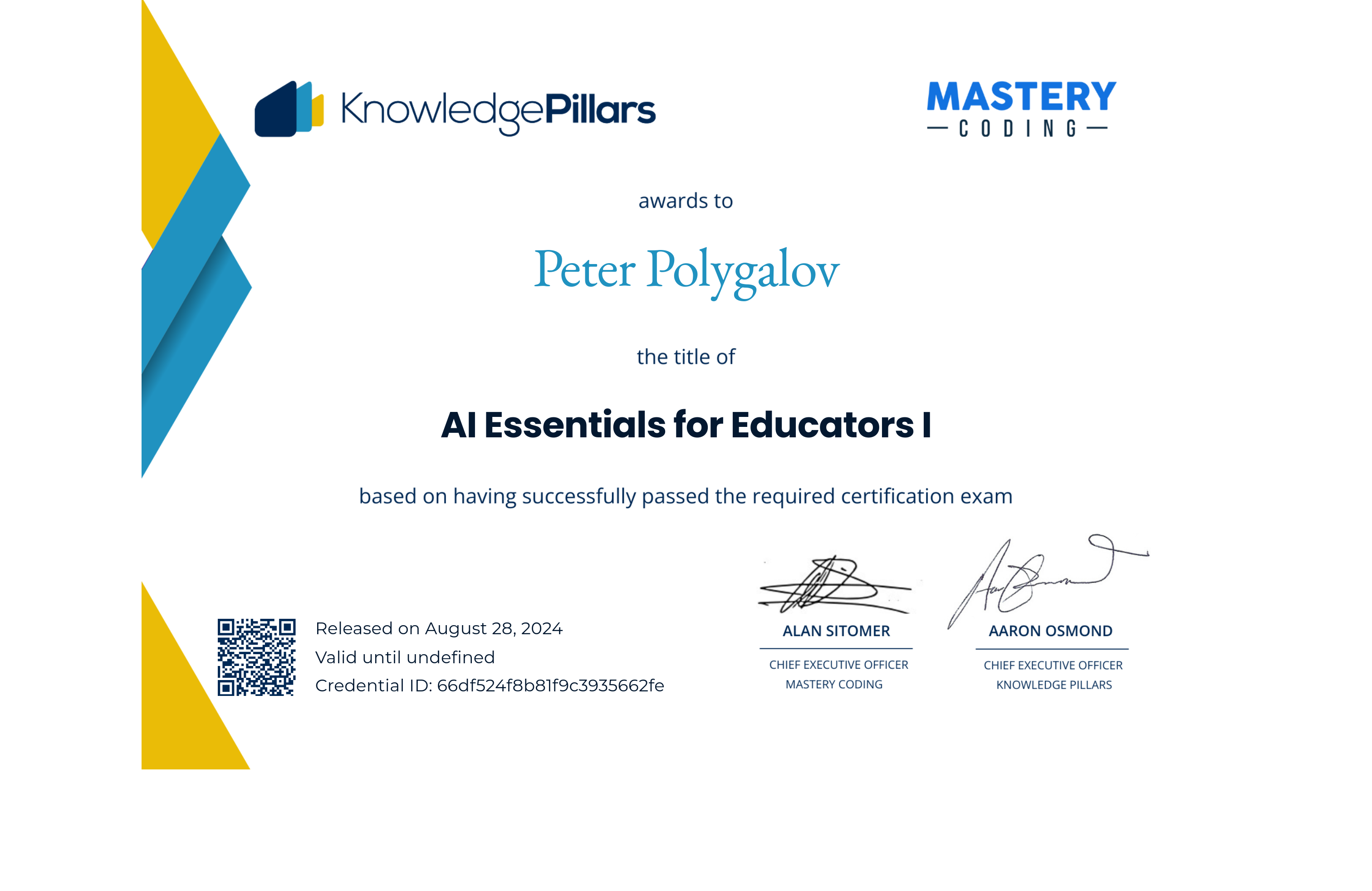 AI Essentials for Educators I - Peter Polygalov